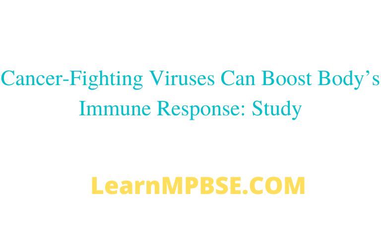 Cancer-Fighting Viruses Can Boost Body’s Immune Response Study – Learn MPBSE